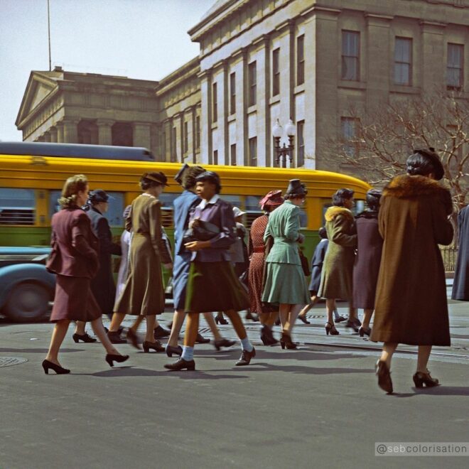 Colorized photos of the US in the 1940s - History Defined