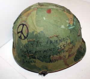 Photos of Helmet Graffiti in the Vietnam War