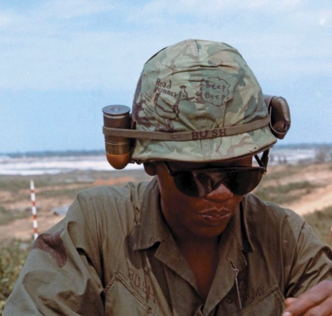 Photos of Helmet Graffiti in the Vietnam War